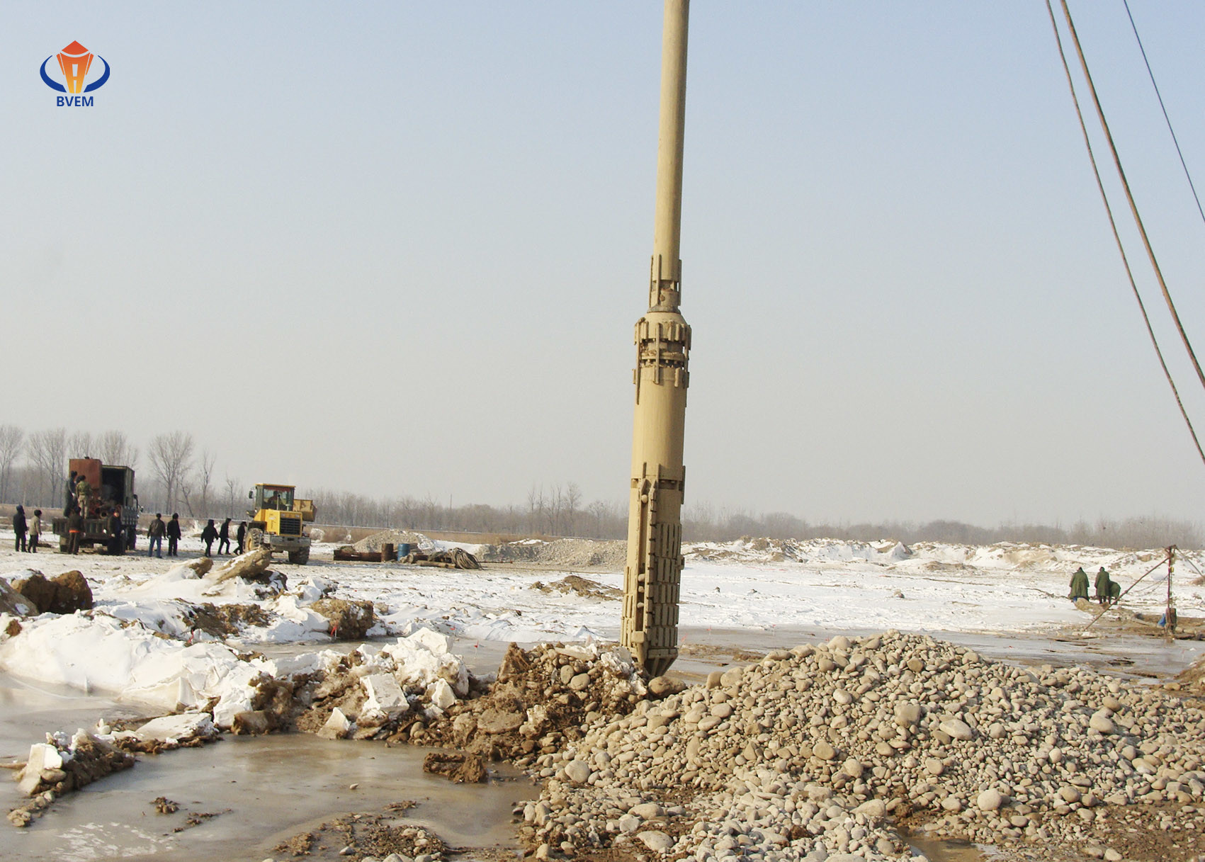 Eco - Friendly Vibroflot Drive Pile Machine 1450 Rpm Vibro Pile Foundation